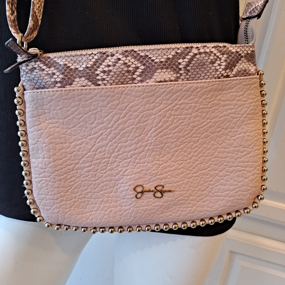Jessica Simpson | Bags | Jessica Simpson Blush Powder Pink And Snake ...